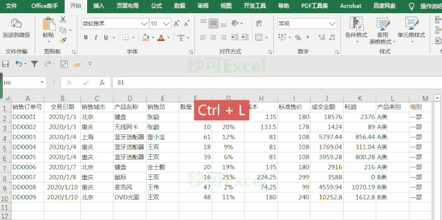 强大！你能用Ctrl+L在Excel中做什么？ - 知乎