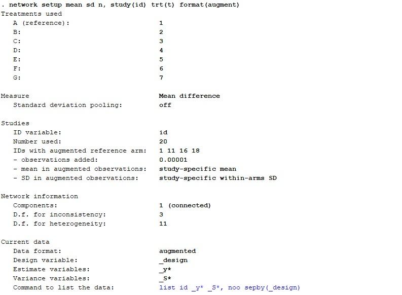 手把手教你用Stata的Network包实现连续性变量网状Meta分析 - 知乎