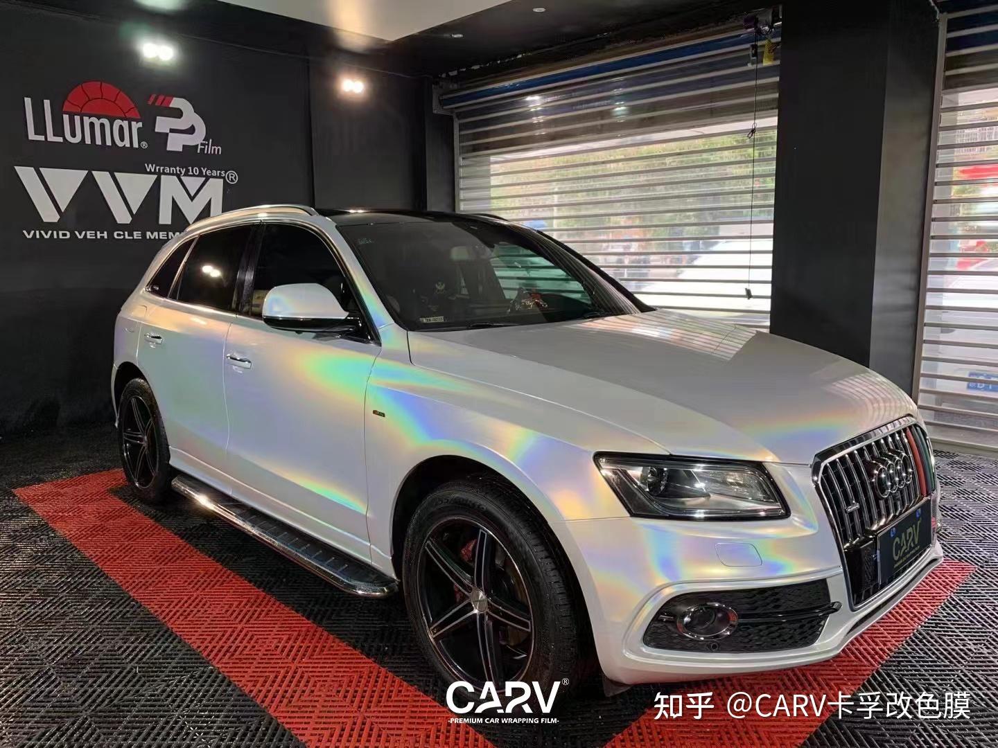 奥迪Q5卡孚改色膜镭射白,阳光照射下非常的炫目 - 知乎