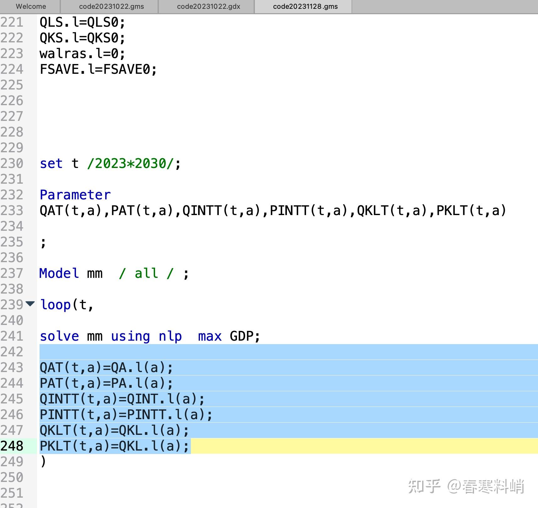 GAMS编写CGE模型代码第四篇：一个简单的动态单区域CGE模型代码编写 - 知乎