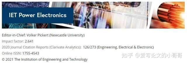 刊文范围广，电力电子方向具有认可度的期刊IET Power Electronics - 知乎