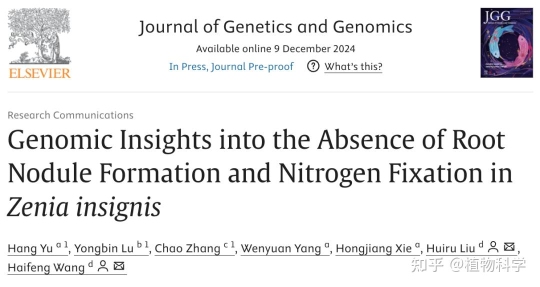 崖州湾国家实验室生物固氮团队王海峰教授、四川农科院园艺研究所谢红江团队合作构建任豆参考基因组并揭示其根瘤缺失的遗传基础 - 知乎