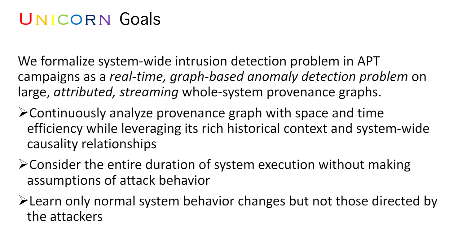 NDSS 2020 | UNICORN: Runtime Provenance-Based Detector for Advanced ...