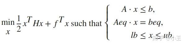 quadprog二次规划函数 - 知乎
