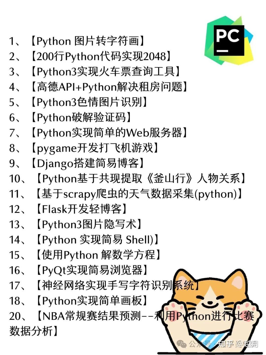 Python新手推荐：10个简单实战项目, 轻松证明自己（Python五分钟） - 知乎