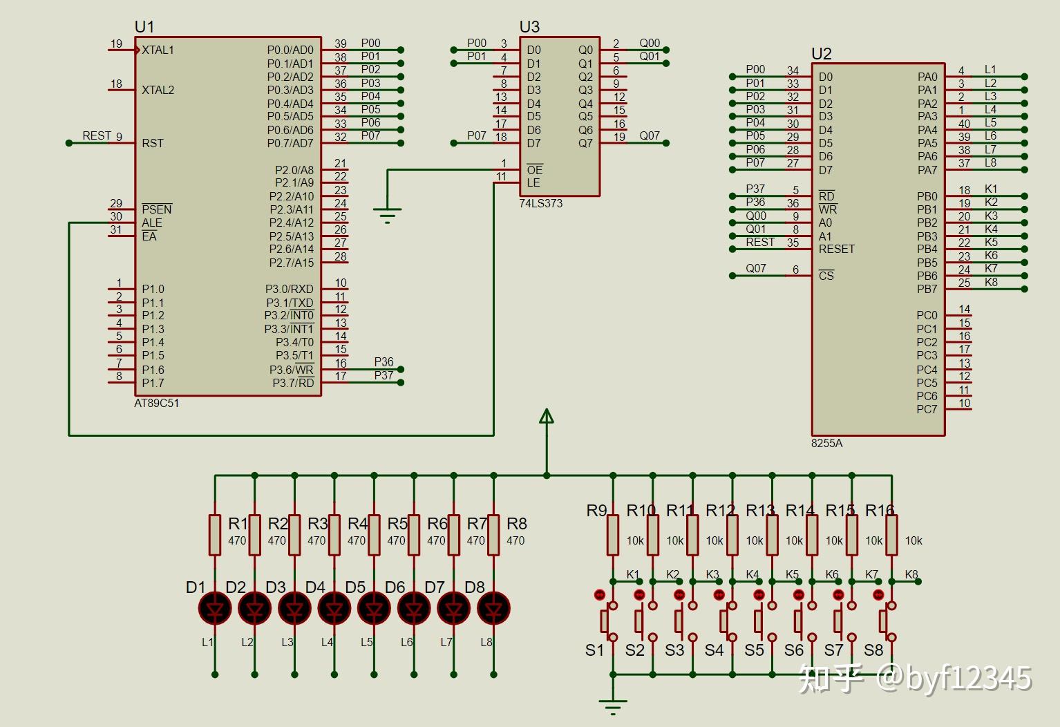 8255A的简单应用 - 知乎