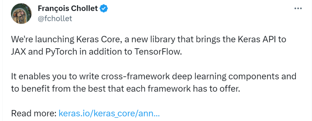 Keras 3.0预览版迎来重大更新：适用于TensorFlow、JAX和PyTorch - 知乎