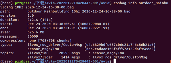 里程计 FAST_LIO & Rosbag Example （GitHub） - 知乎