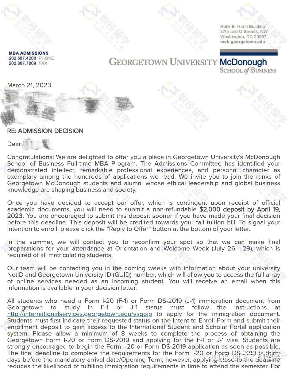 均分75逆袭录取美国乔治城大学Georgetown MBA，挑战极限最低均分录取！| 23Fall战绩 - 知乎