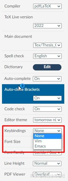如何将overleaf的默认编辑器设置为Vim 或 Emacs - 知乎