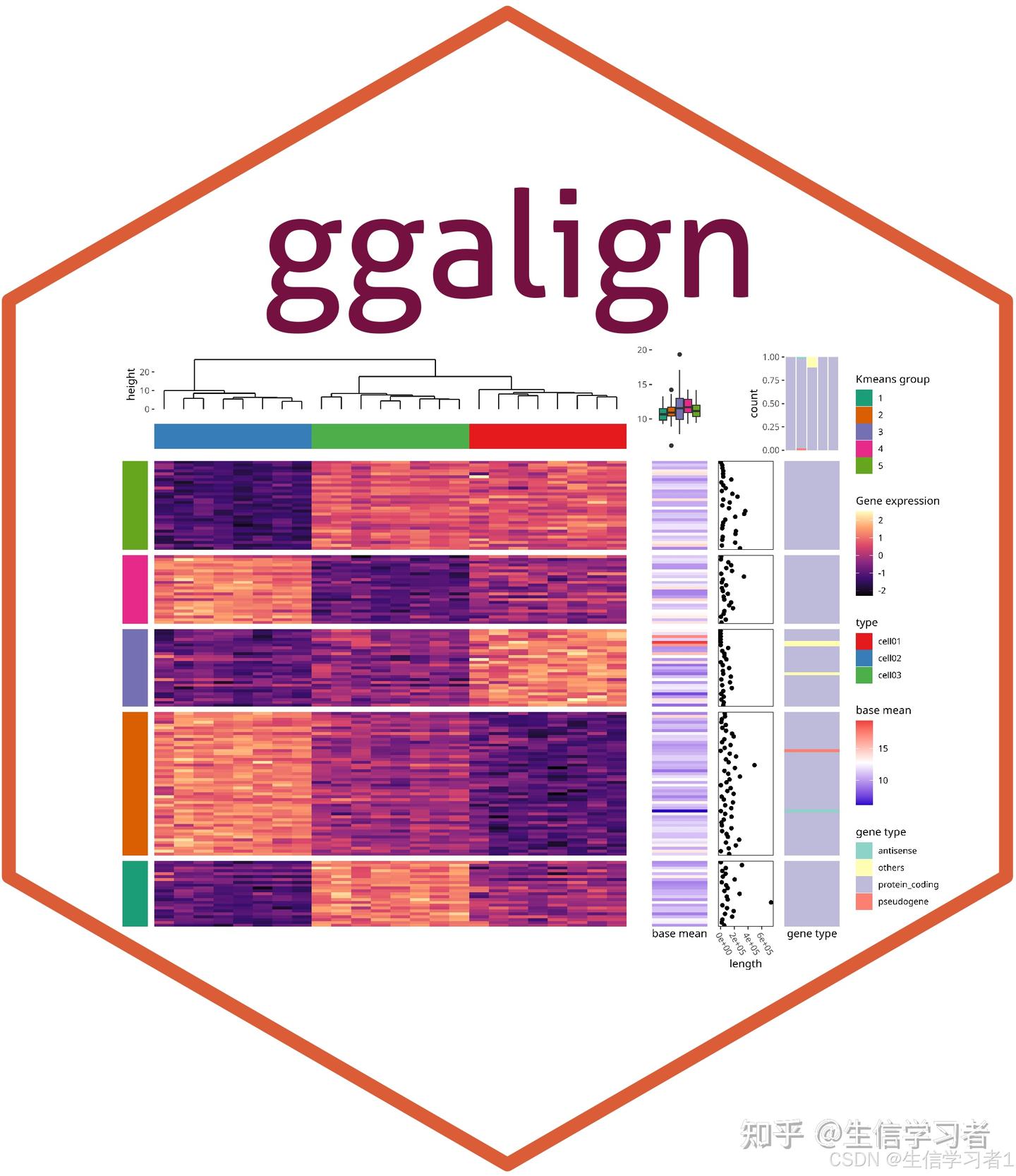 R包：ggalign调整和组合多个图形的R包 - 知乎