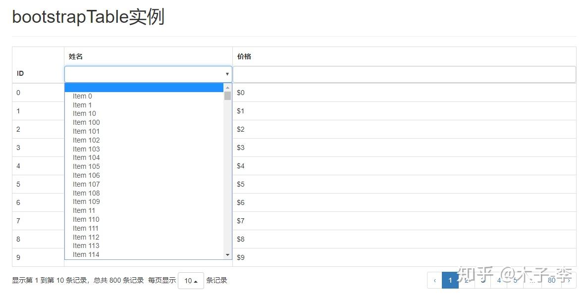 bootstrapTable插件：行内编辑，冻结列，导出，汇总行，列筛选 - 知乎