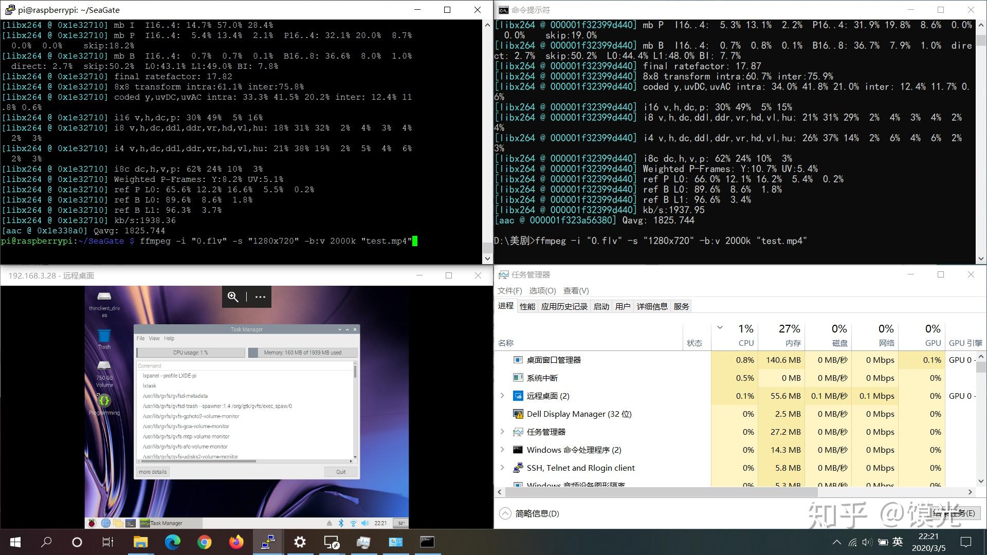 树莓派4替代PC？树莓派4转码性能的简单测试。 - 知乎