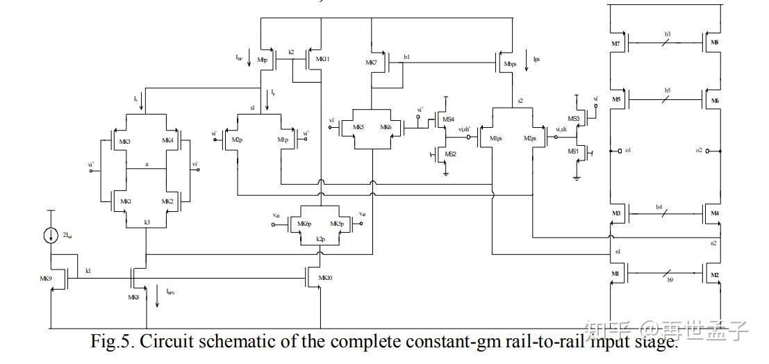 运算放大器跨导恒定轨到轨输入级（Constant-gm Rail-to-Rail Input Stage） - 知乎