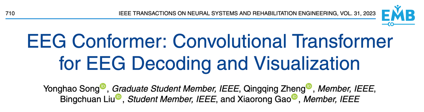 [51] EEG Conformer: 融合 CNN 和 Transformer处理 EEG 数据 - 知乎