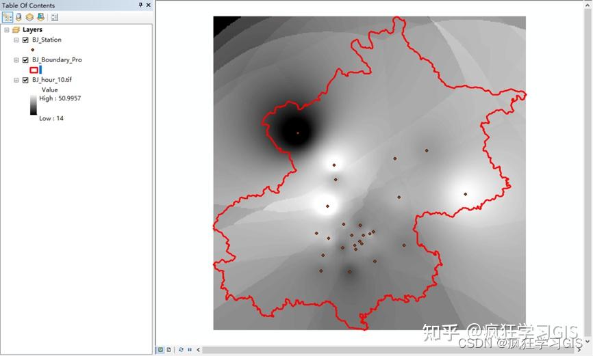 Python中ArcPy实现Excel时序数据读取与反距离加权IDW插值、批量掩膜 - 知乎