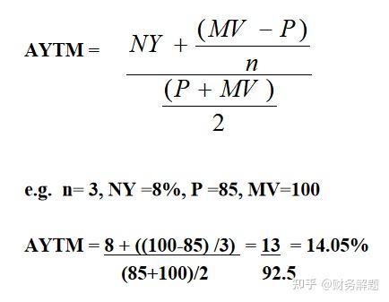 Approximate YTM (AYTM) - 知乎