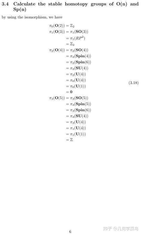 Stable Homotopy groups of O,U,Sp - 知乎