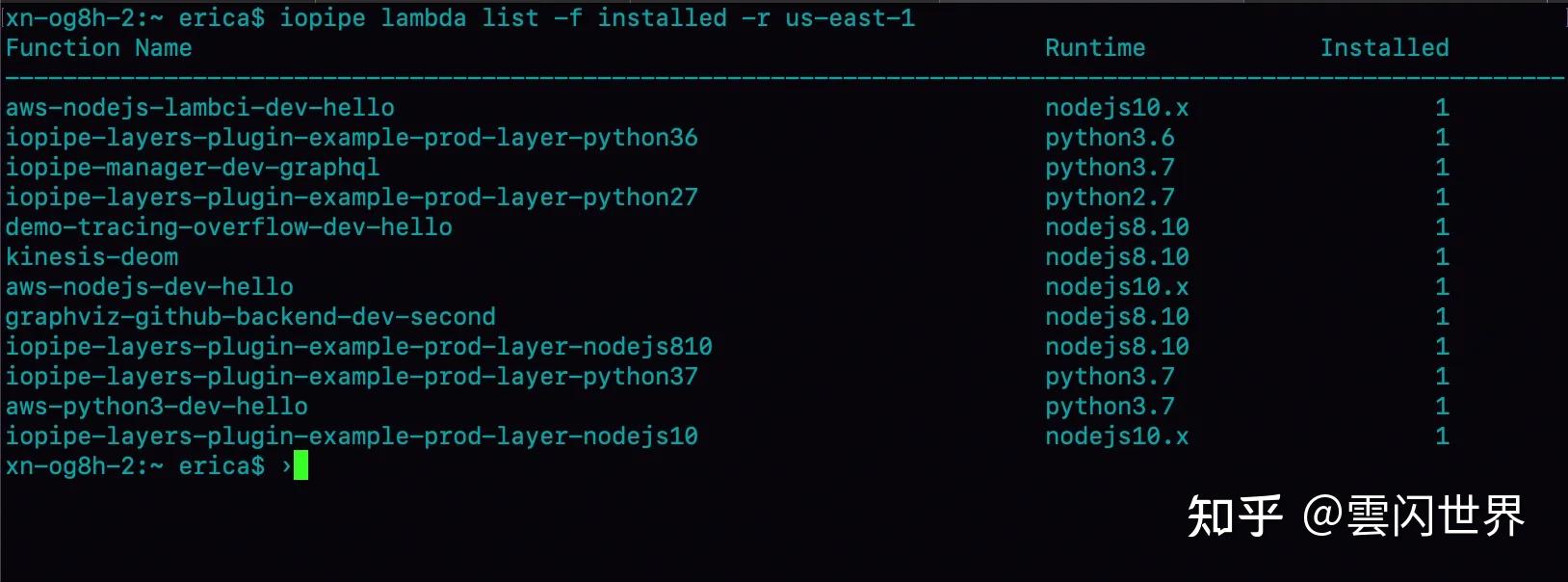 使用 IOpipe CLI 进行 Lambda 层管理 - 知乎