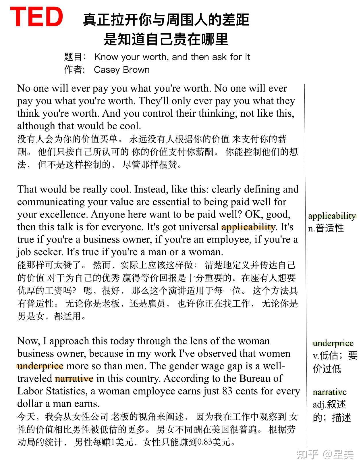 TED演讲稿带翻译TED演讲稿中英文合集 - 知乎