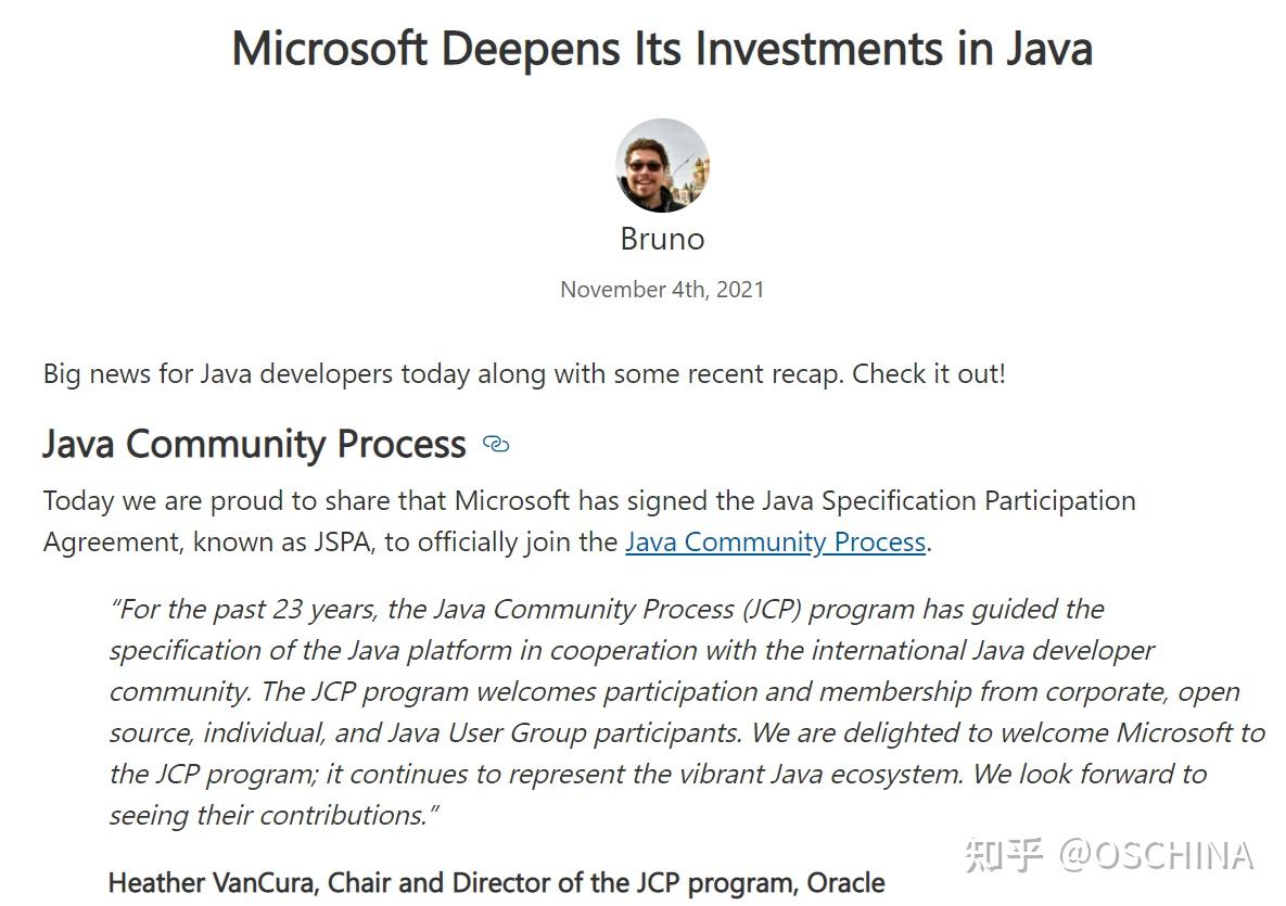微软加入 Java Community Process，计划推进两年制 LTS 节奏 - 知乎