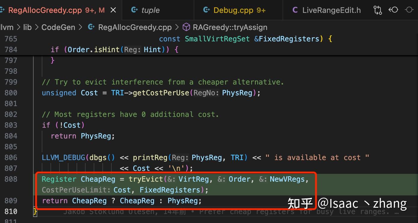 对LLVM中寄存器分配中的greedy方案中的第一步tryassign分配进行源码逻辑梳理 - 知乎