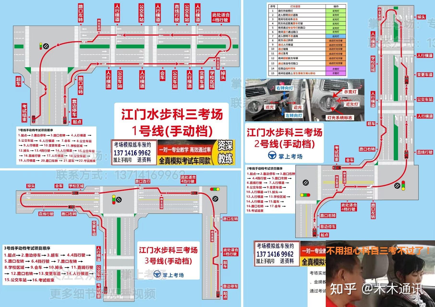 江门中和开平恩平恩城中和新峰台山等科目三考场考试路线图模拟练车教程技巧过程 知乎 1227