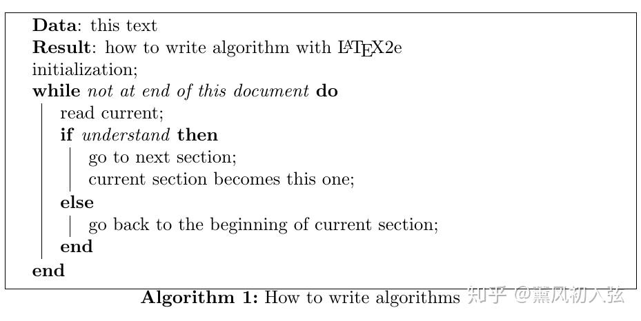 用LaTeX优雅地书写伪代码——Algorithm2e简明指南 - 知乎