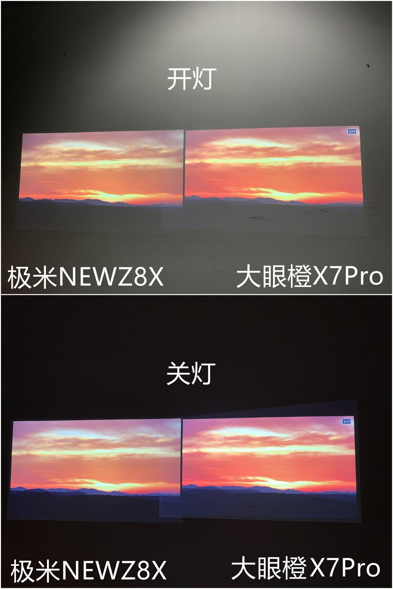 3000元价位热门投影仪对比：大眼橙X7Pro VS 极米NEWZ8X