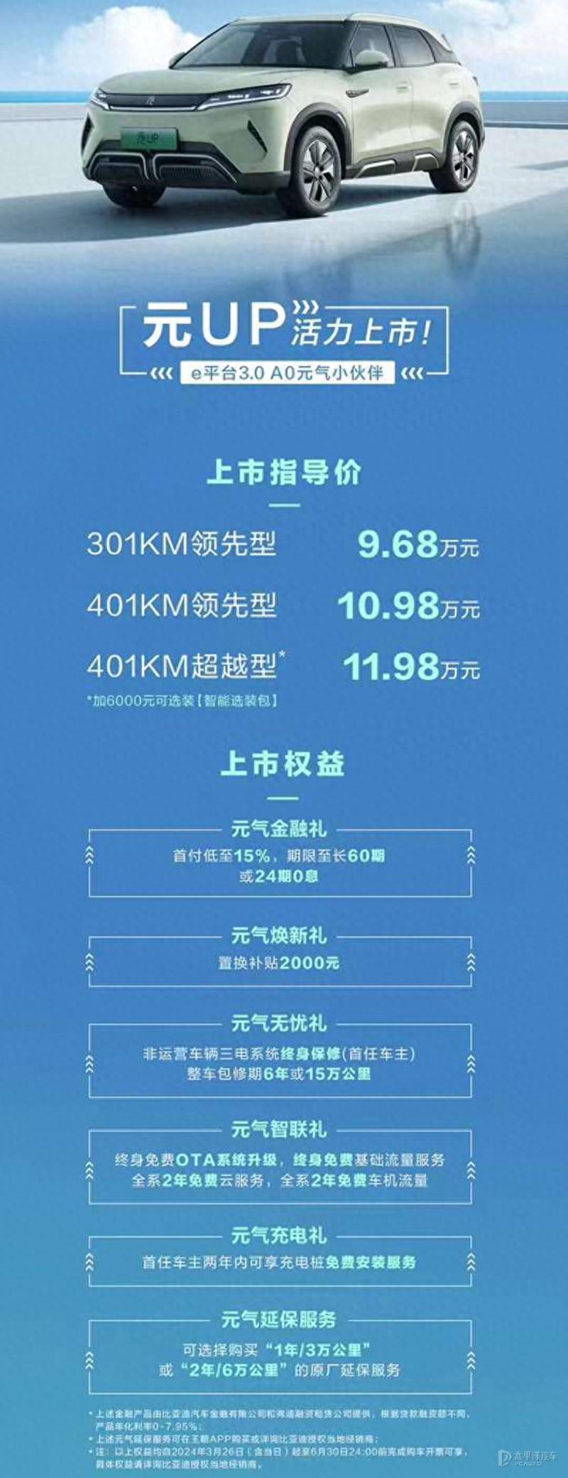 9.68万起！比亚迪元UP上市！177匹马力+401km续航…妥妥宝藏车！ - 知乎