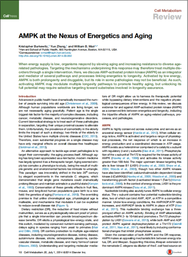 SIRT和AMPK靶点通路知识讲解 - 知乎
