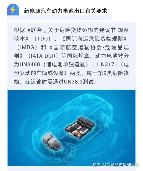 9类危险货物UN3171新能源车电动车集装箱海运出品 - 知乎