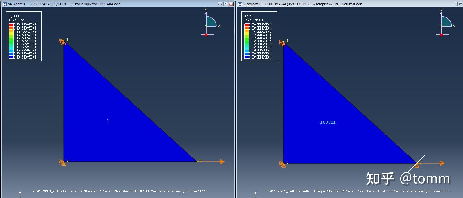 ABAQUS UEL - 二维3节点三角形单元开发及后处理显示 - 知乎