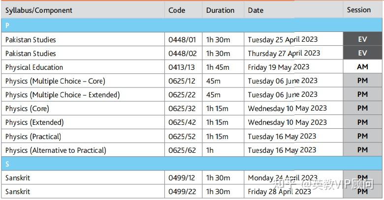2023年IG/A-level夏季大考时间表出炉！ - 知乎