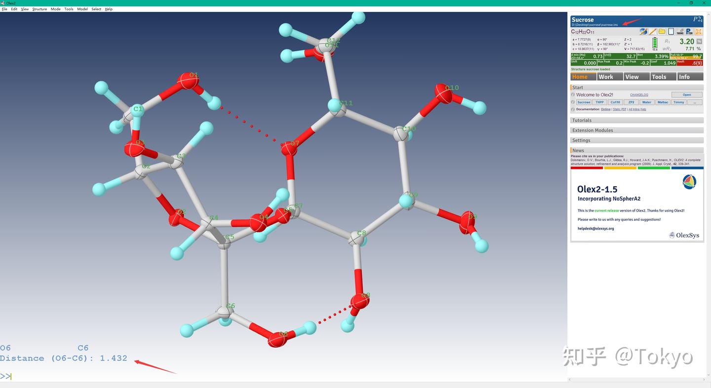Olex2鼠标悬停键长标准偏差信息 - 知乎