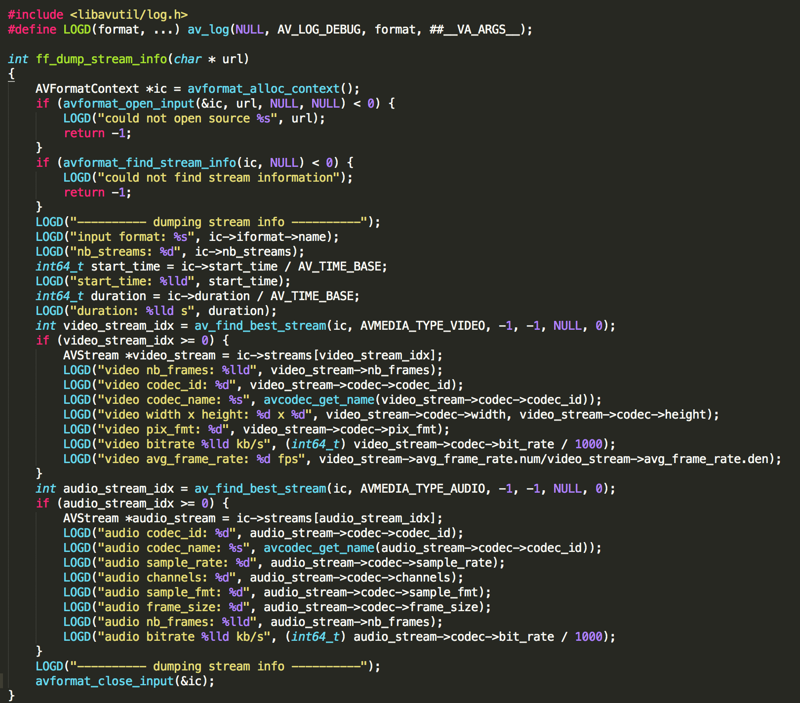 FFMPEG Tips (2) 如何提取码流的基本信息 - 知乎