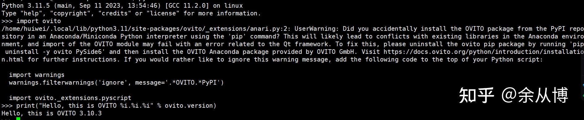 Ovito教程：如何安装Ovito的Python模块 - 知乎