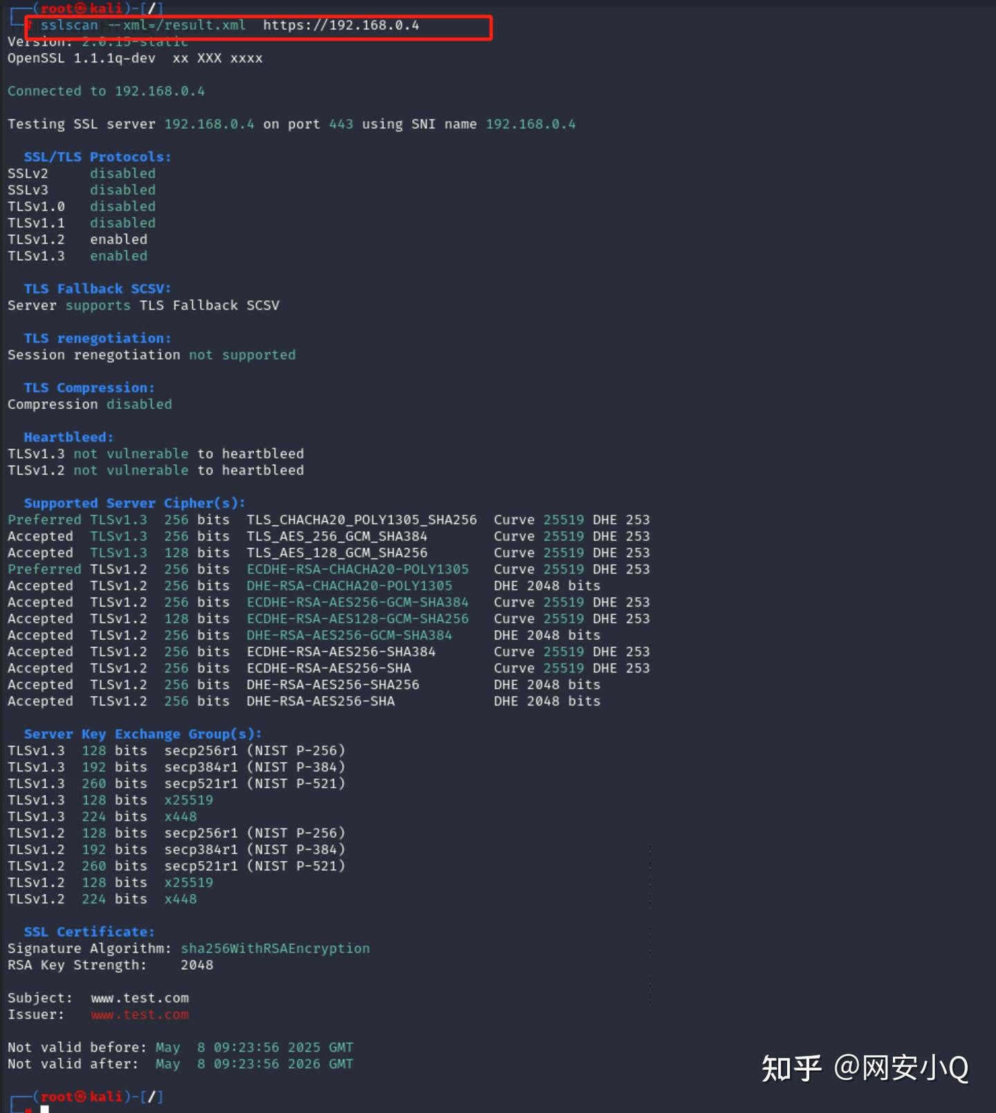 kali工具集-sslscan安全检测与HTTPS服务器部署实践 - 知乎