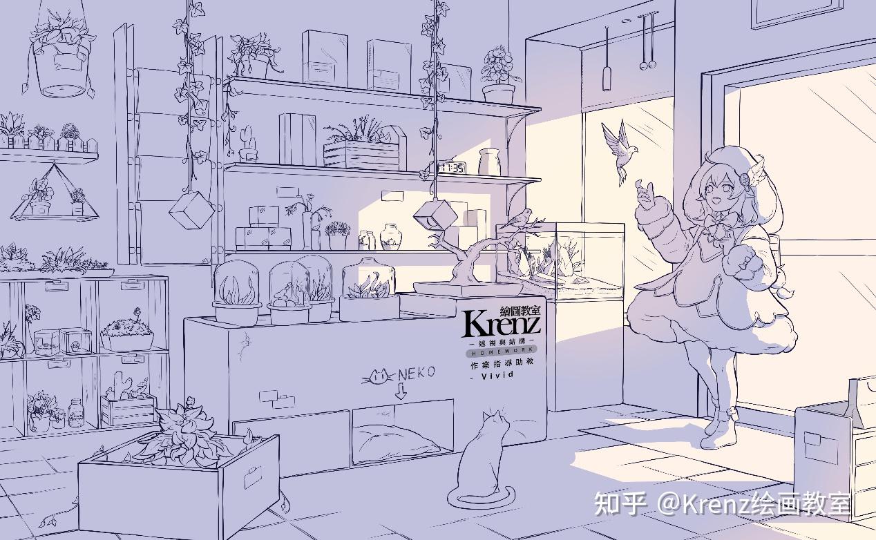 Krenz绘画教室【优秀作业心得】基础透视与结构-0108 - 知乎
