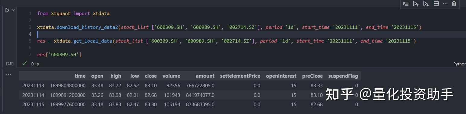 【miniQMT实盘量化3】获取历史行情数据 - 知乎