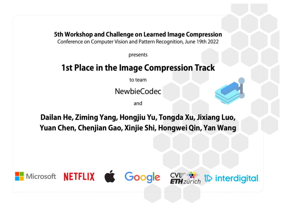 祝贺!air获cvpr 2022图像编码竞赛第一名 知乎