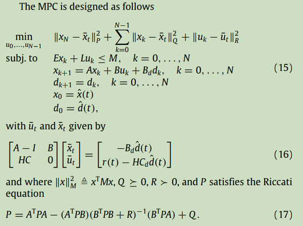 Linear offset-free model predictive control - 知乎