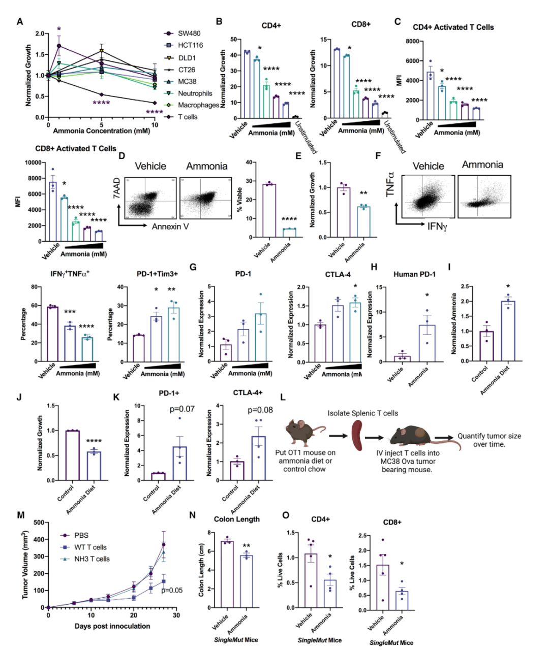 Cell Met | 微环境的氨可诱导结直肠癌的T细胞衰竭 - 知乎