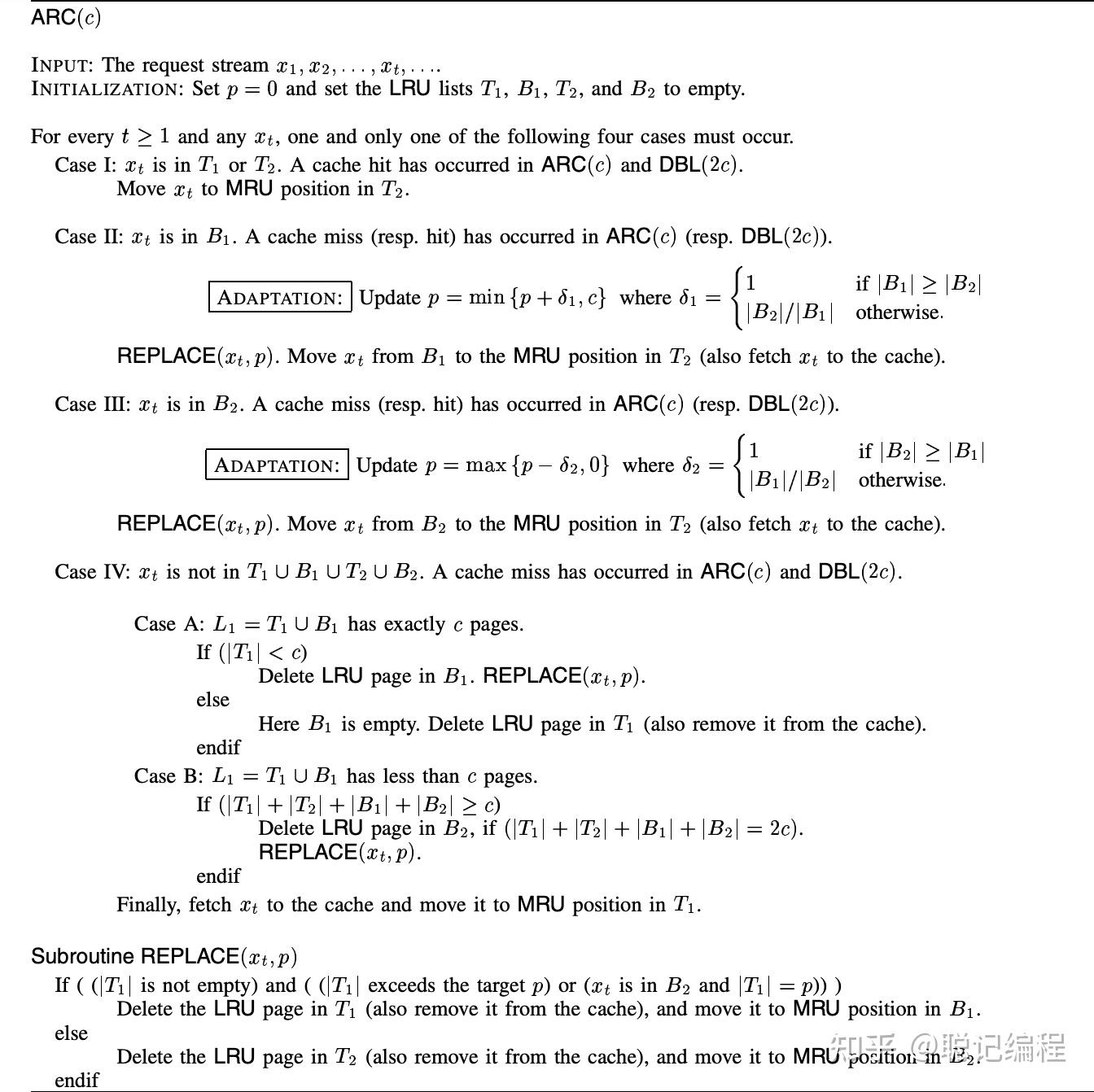 Adaptive Replacement Cache(ARC) 缓存淘汰算法 - 知乎