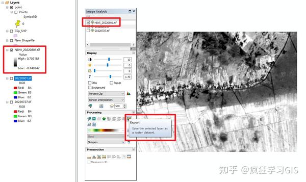 ArcMap计算遥感影像NDVI的简便方法 - 知乎