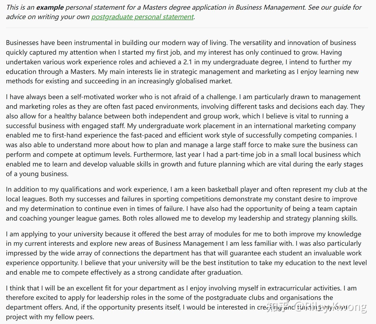 CSC官网、英国高校Personal Statement模板参考 - 知乎
