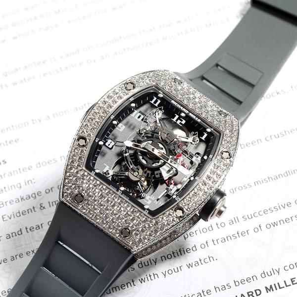 测评欣赏：理查德米勒男士系列RM 003-V2全灰款后加钻（铂金款）GMT陀飞轮腕表 - 知乎