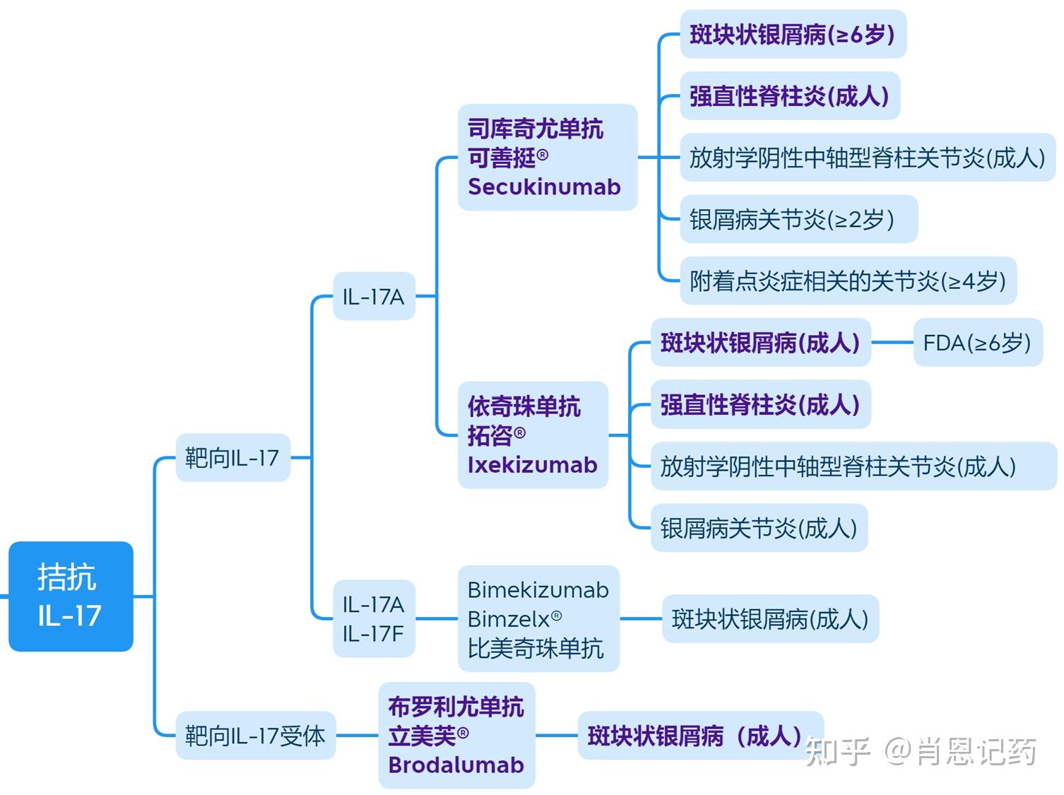 如何记住所有FDA批准生物药？| IL-17A、IL-17F双拮抗剂 | Bimekizumab | 及4款IL-17拮抗剂总结 - 知乎