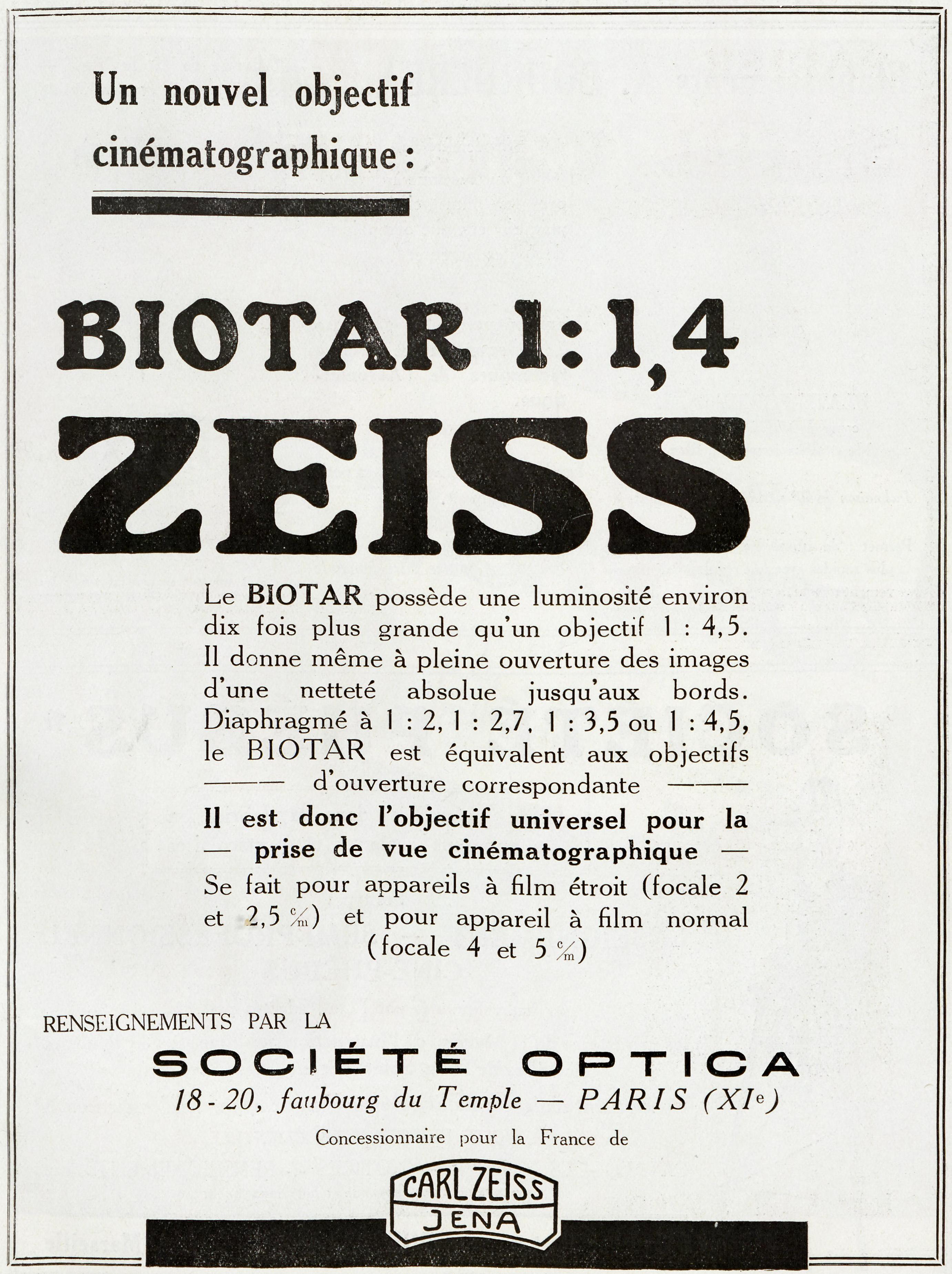 W. Merté：蔡司Biotar 1∶1.4，1928 - 知乎