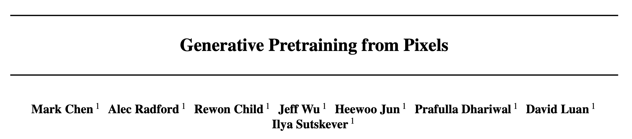 [22] iGPT: Generative Pretraining from Pixels - 知乎